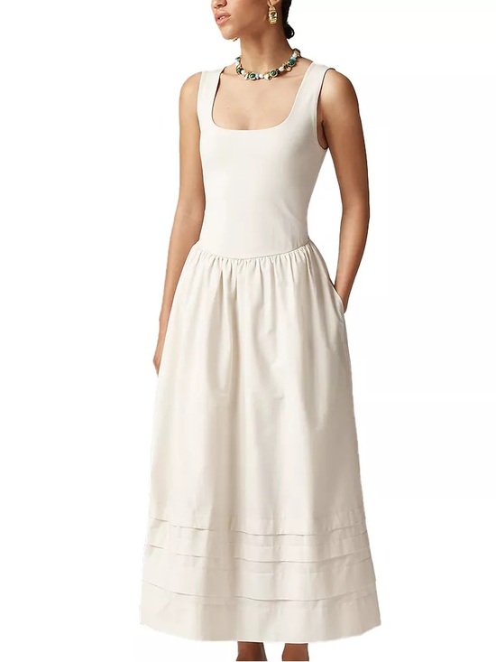 J. Crew | Dresses | J Crew Cream Drop Waist Mixy Dress | Poshmark